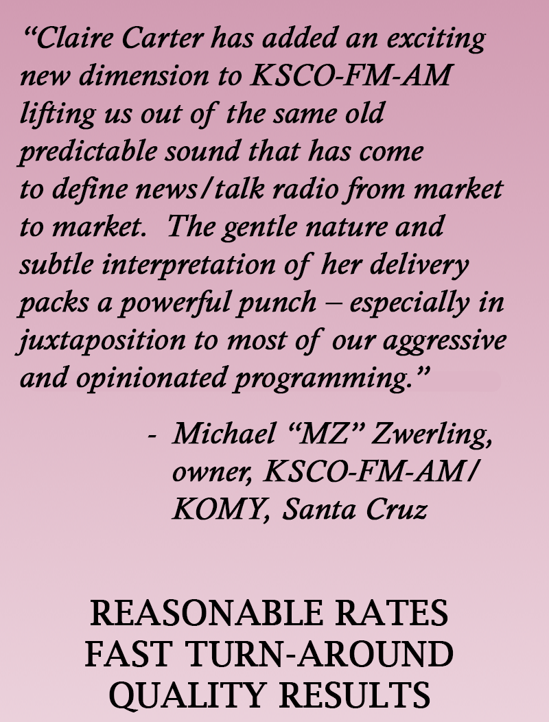 Claire Carter Vocal Talent Demo Page